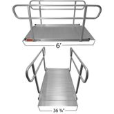 Titan Ramps 6' Wheelchair Entry Ramp w Handrails 850 lb | Discount Ramps