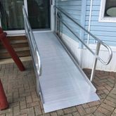 Titan Ramps 9' 6” Wheelchair Entry Ramp w Handrails 850 lb | Discount Ramps