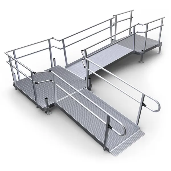 Harmar Elevation 14ft L-Shaped Modular Ramp with 4ft Top Platform with ...