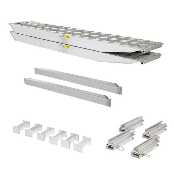 18" Wide 23,500-lb Capacity Step Deck Trailer with 2 Bunk Load Levelers ...