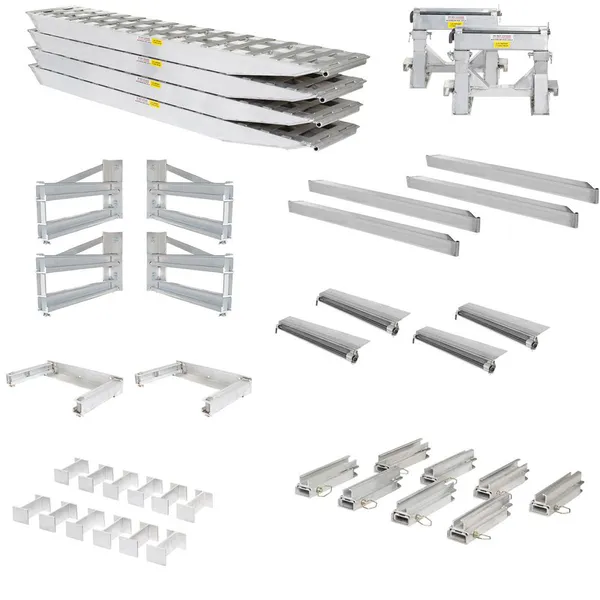 18" Wide 23,500-lb Capacity Step Deck Trailer 4 Bunk Load Leveler ...