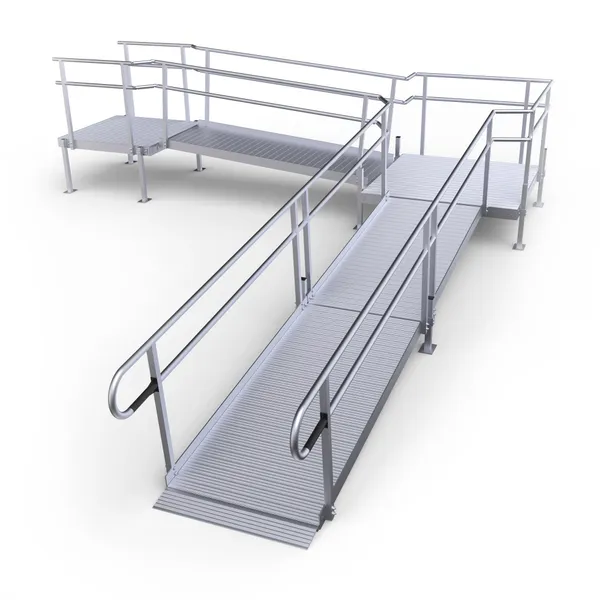 Harmar Elevation 23ft L-Shaped Modular Ramp with 4ft Top Platform with ...