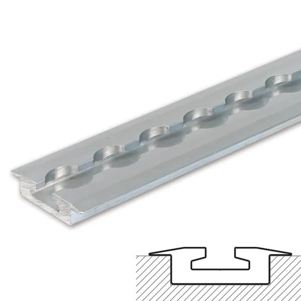 2' VersaTie L-Track, Recessed, Flanged (Series 4) | Discount Ramps