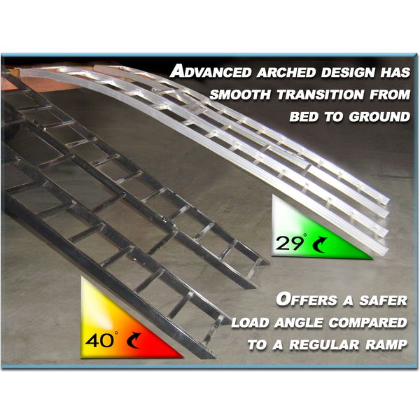 Revarc Heavy Duty Aluminum Arched Tri-Fold ATV Ramp - 7'6" Long ...