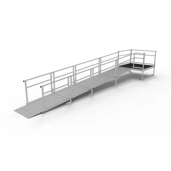 20' Silver Spring Clearway Side Straight Ramp, 5' Platform | Discount Ramps