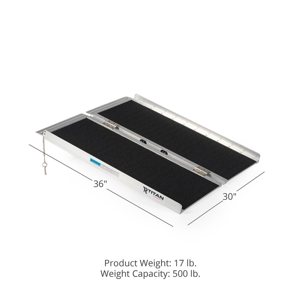 Titan Ramps 3' Folding Wheelchair Ramp - 500 lb. Capacity | Discount Ramps