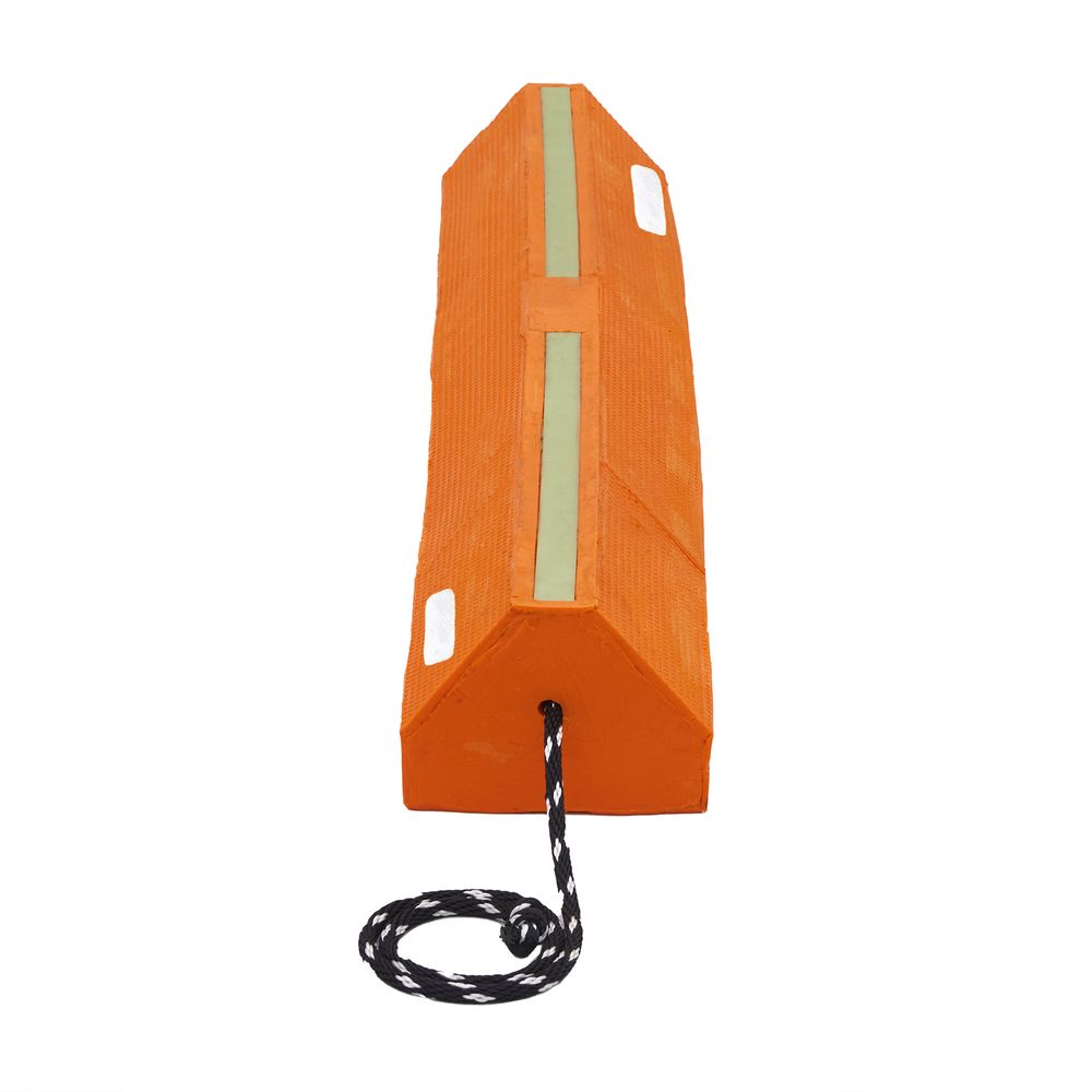 Elasco 45" Aircraft Wheel Chock with Glow Strip and Reflectors - Orange ...