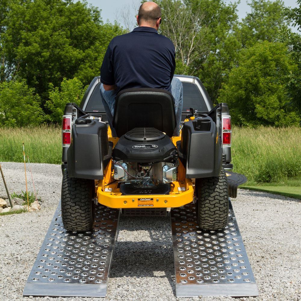 Big Boy Aluminum Extra Wide Folding Dual Runner Lawn Mower Ramps